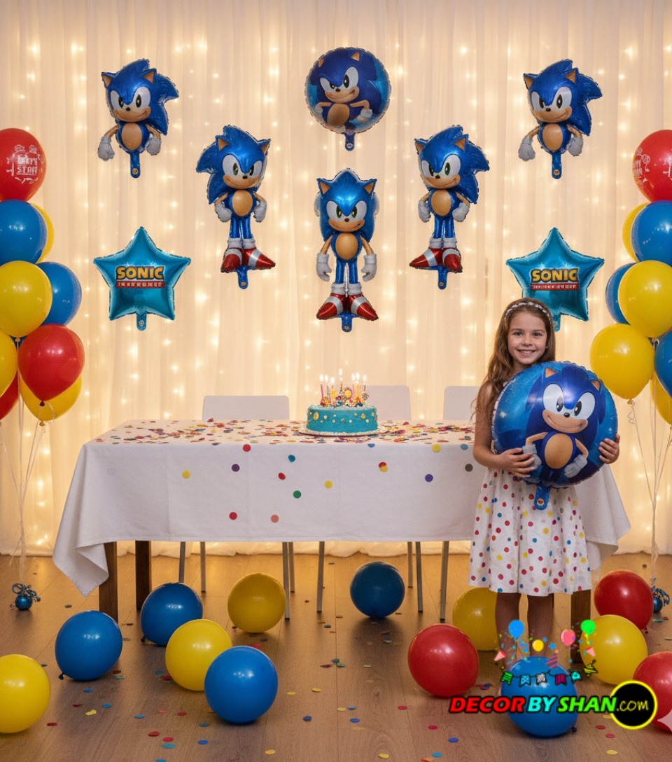 Sonic foil balloon Set – Decor by Shan