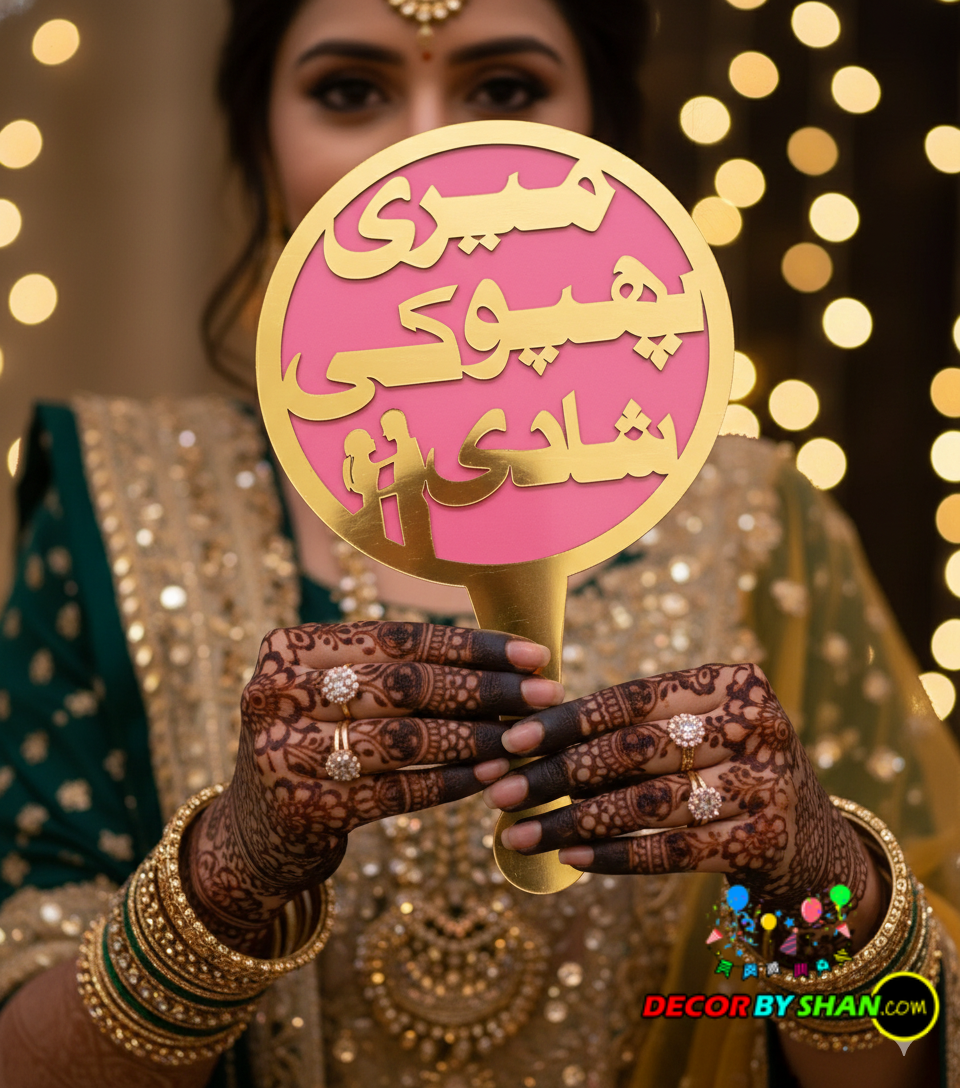 Meri Phopho Ki Shadi Photo Props – Decor by Shan